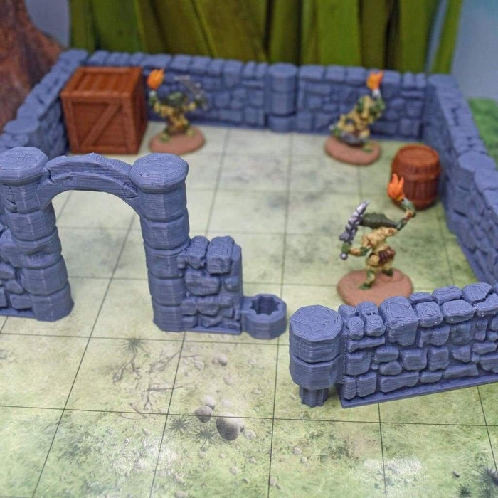 Tabletop Wargaming Terrain Brick Building DungeonSticks Modular dnd ...