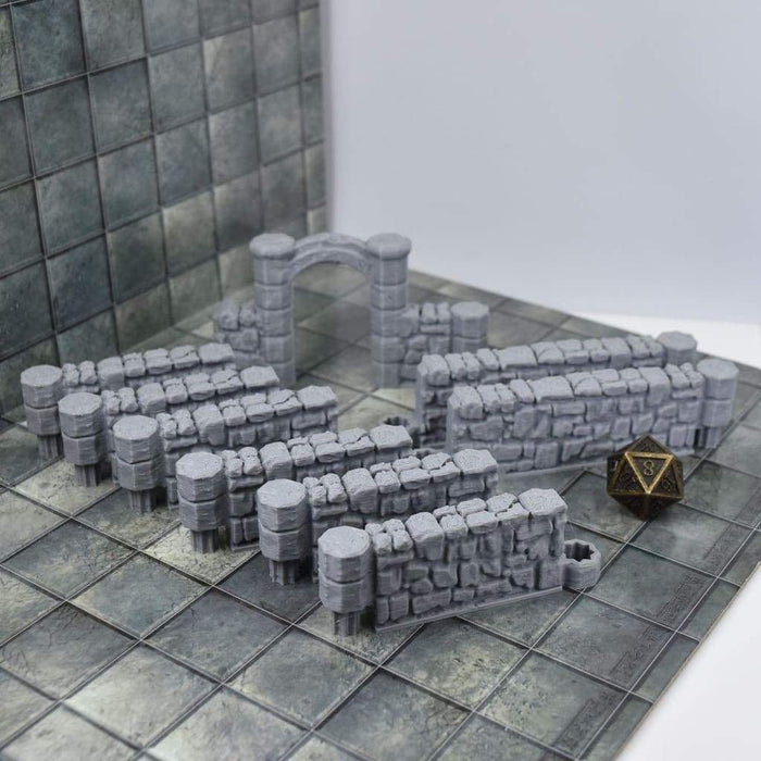 Tabletop Wargaming Terrain Brick Building DungeonSticks Modular dnd ...