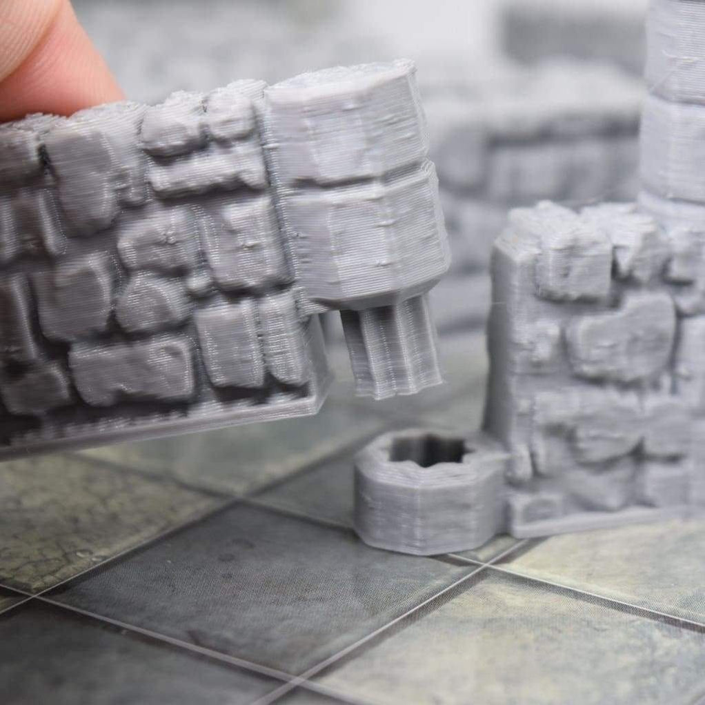 Tabletop Wargaming Terrain Brick Building DungeonSticks Modular dnd ...