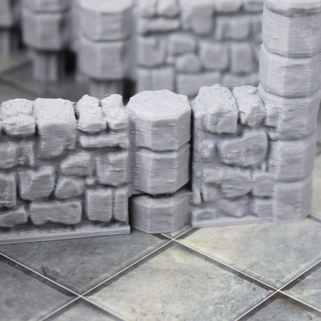 Tabletop Wargaming Terrain Brick Building DungeonSticks Modular dnd ...