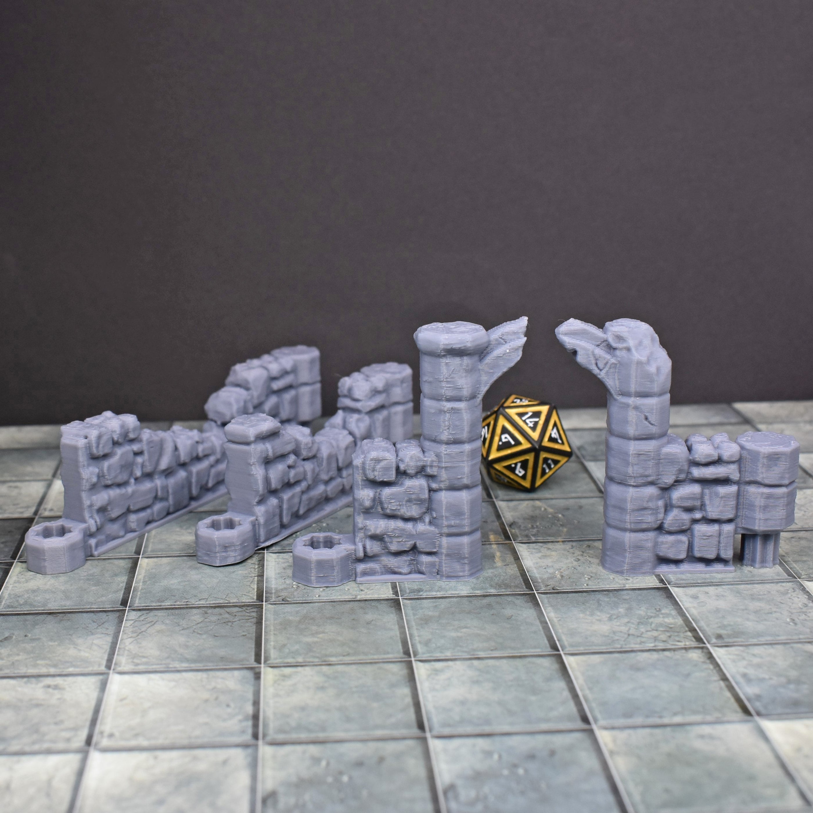 Tabletop Wargaming Terrain Brick Buildings DungeonSticks Addons modular ...