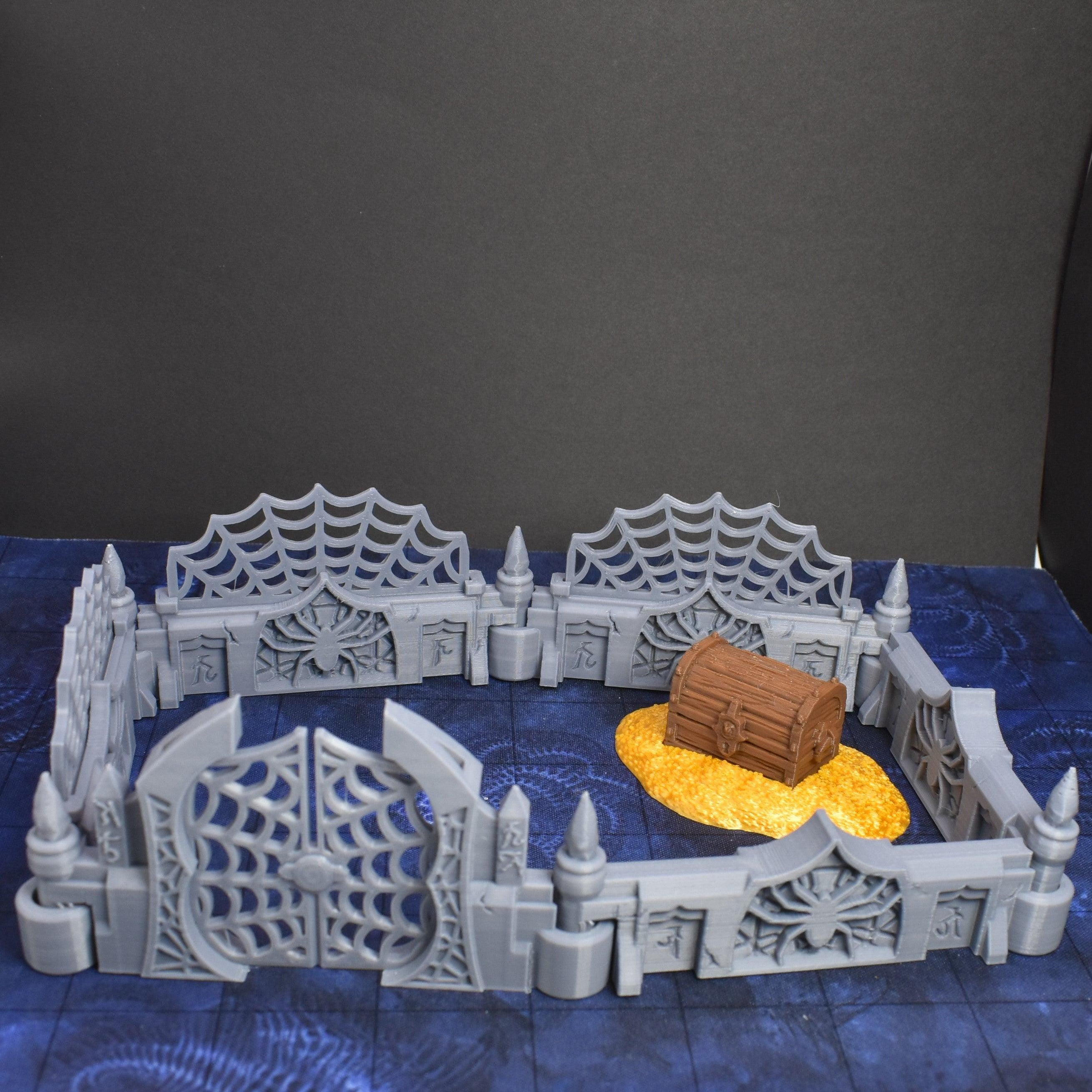 Tabletop Wargaming Terrain Drow DungeonSticks - Spider Walls Modular ...