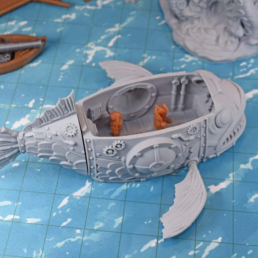 Tabletop wargaming terrain Gnomish Submarine for dnd accessories ...